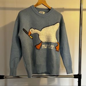 Aelfric Eden | Sweaters | Nwot Aelfric Eden Cute Murder Goose Pattern Knit Sweater | Poshmark
